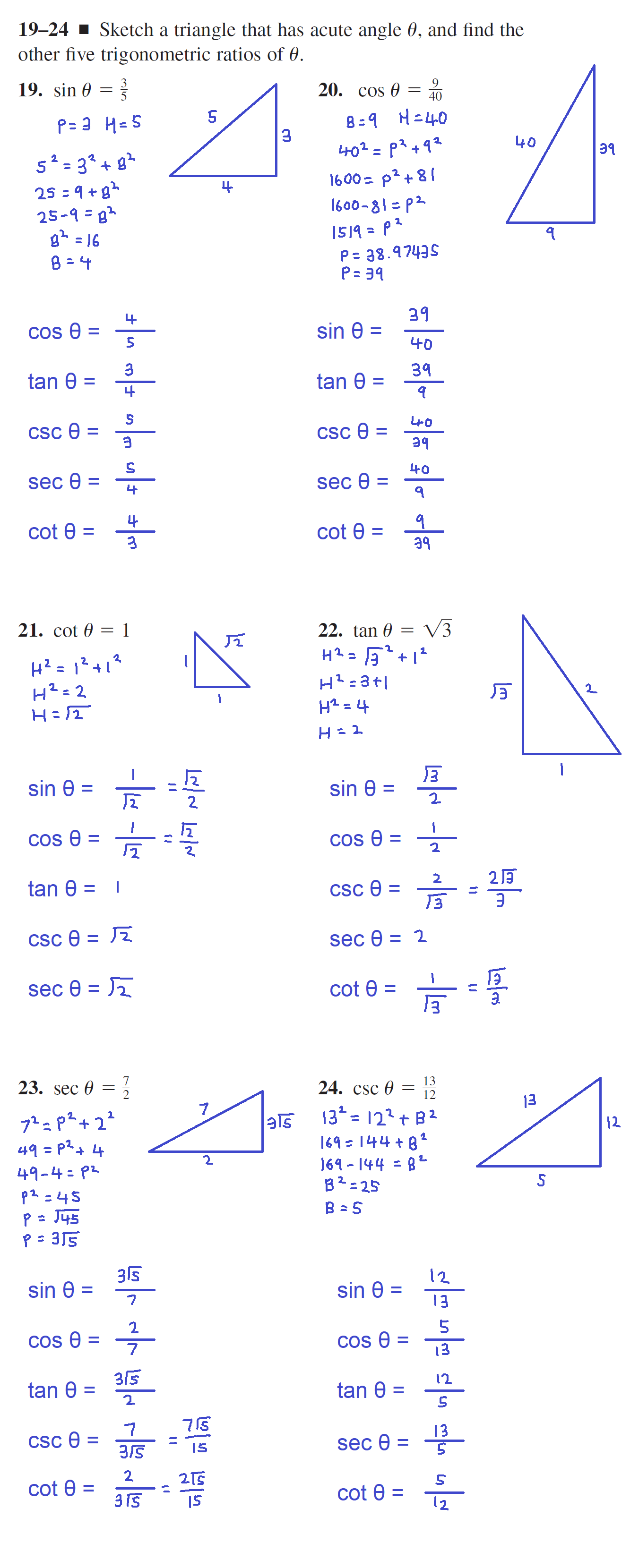 1.2 - Trigonometry of right triangles